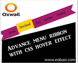 Advance Css3 Oxwall Menu Ribbon With Hover Effects - Ebenezer Obasi